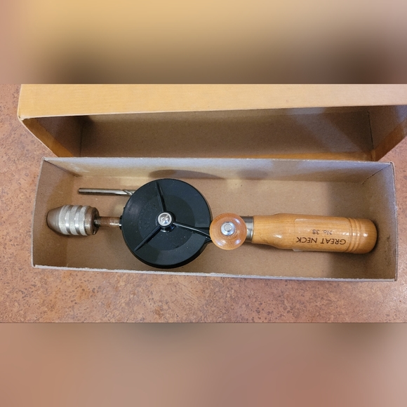 Great Neck | Other | Vintage Great Neck No 38 Hand Drill 36 Chuck Made ...